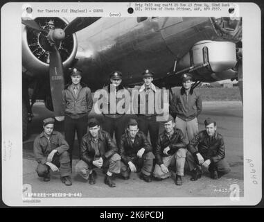 Crew Of The 92Nd Bomb Group Beside A Boeing B-17 Flying Fortress ...