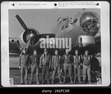 Crew Of The 92Nd Bomb Group Beside A Boeing B-17 Flying Fortress ...