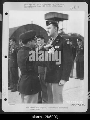 A Member Of The 390Th Bomb Group Is Presented An Award During A ...