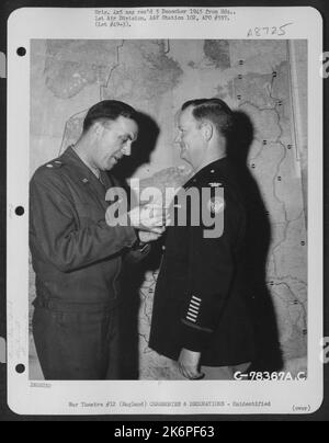 Major General Howard M. Turner Presents An Award To A Member Attached ...