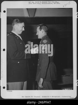 A Member Of The 381St Bomb Group Is Presented An Award During A ...