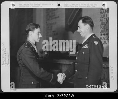 Brig. General William M. Gross Congratulates An Officer Of The 381St ...