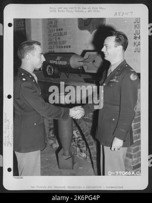 Colonel Harry P. Leber Presents The Distinguished Flying Cross To A ...