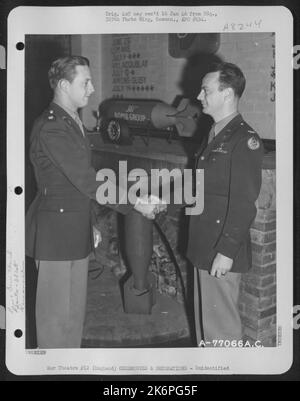 Colonel Harry P. Leber Presents The Distinguished Flying Cross To A ...