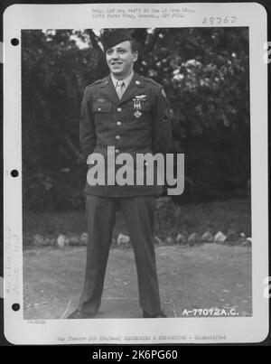 A Member Of The 381St Bomb Group Poses For The Photographer After He ...