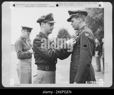 Colonel Harry P. Leber Presents An Award To A Member Of The 381St Bomb ...