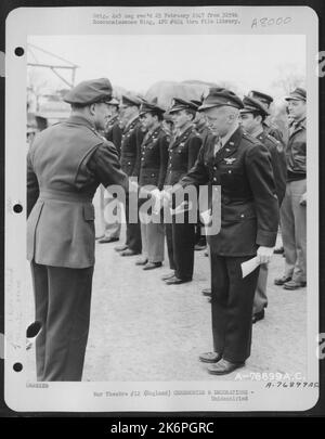 A Member Of The 390Th Bomb Group Is Congratulated After Receiving An ...