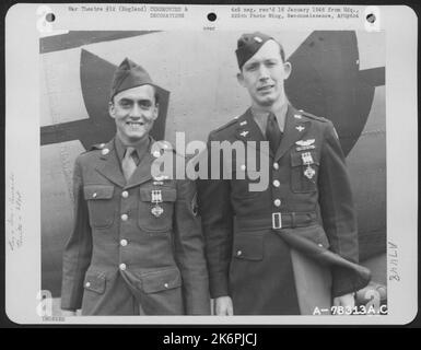 Two Members Of 381St Bomb Group Pose For The Photographer After ...