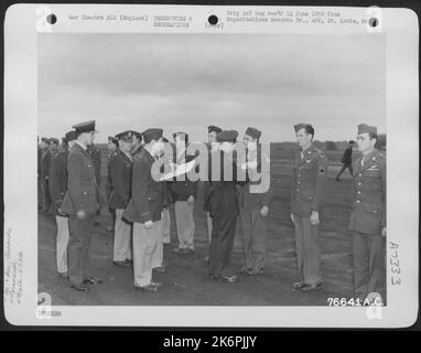 Major General Ira C. Eaker Presents An Award To An Officer Of The 479Th ...