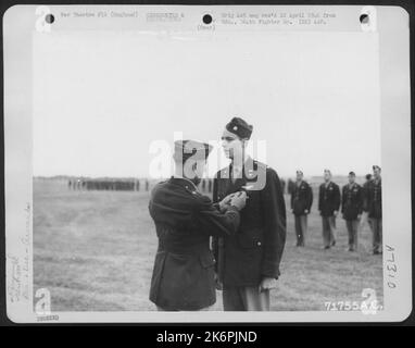 Major Gravette Of The 339Th Fighter Group, Poses On The Wing Of His ...