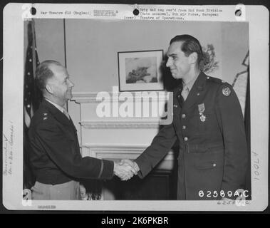 Major General John F. Curry Presenting Lt. Marks With The Distinguished ...