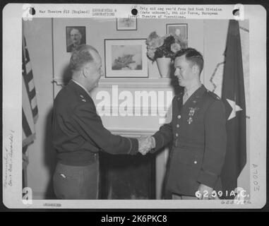 Major General John F. Curry Presenting Lt. Marks With The Distinguished ...