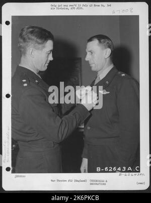 Major General Earle Partridge Presenting Colonel Carl H. Norcross ...