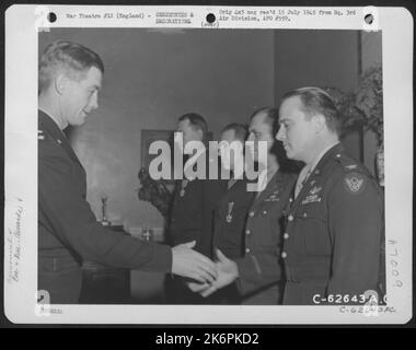 Major General Earle Partridge Presenting Colonel Carl H. Norcross ...