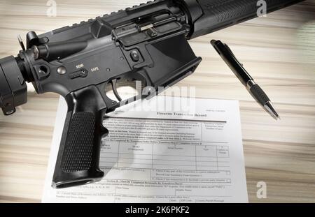 Form 4473 in the public domain for a background check to purchase the ...