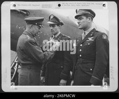 ENGLAND-Capt. Don S. Gentile, Piqua, Ohio, adds a Cluster to his ...