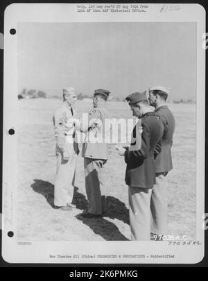 Major General Claire L. Chennault Presents An Award To A Member Of The ...
