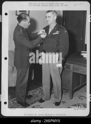 General Chow, Commanding General Of The Chinese Air Force, Pins Chinese ...