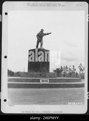 Statue Of Chinese Aviator At Nanking, China Stock Photo - Alamy