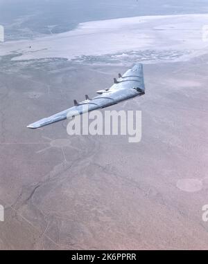 The Northrop YB-49 flying wing prototype bomber. Capt. Glen Edwards was ...