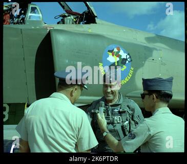 388th Fighter Wing commander Col. Michael Gette engages with Utah State ...