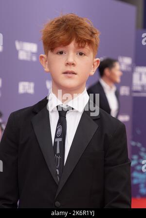 Gregory Mann attending the world premiere of Guillermo del Toro's ...