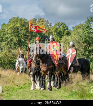 William I of Normandy' with his Standard Bearer prepare for the re ...