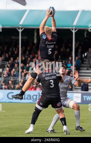 Hugh Tizard of Saracens during the match between Hollywoodbets Sharks ...