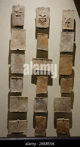 Bricks of Comalcalco. Museo Nacional de Antropologia Mexico City Stock ...