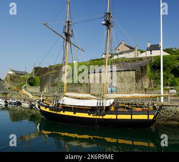 HMS Pickle replica, Amlwch Port, Anglesey, North Wales, United Kingdom ...