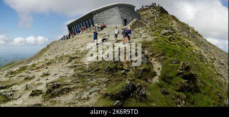 Panorama, Hafod Eryri, Yr Wyddfa, Snowdon Mountain, Summit, Snowdonia ...