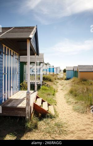 beach huts along the costline of Hunstanton in england Stock Photo - Alamy