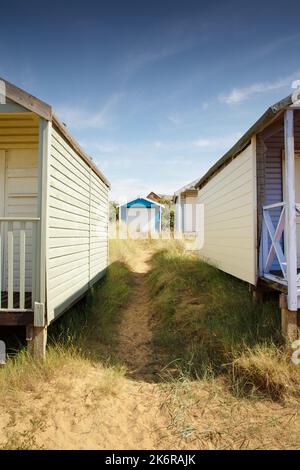 beach huts along the costline of Hunstanton in england Stock Photo - Alamy