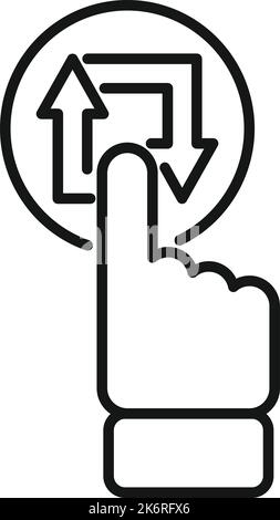 Repost button icon. Outline repost button vector icon for web design ...