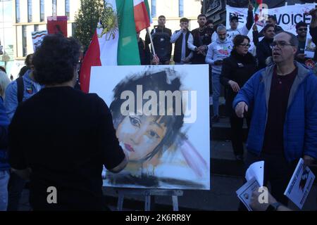 Mahsa Amini Vigil in Newcastle upon Tyne, UK, 15th October 2022, Credit ...