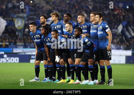 Bergamo, Italy. 15th Oct, 2022. Mario Pasalic of Atalanta BC celebrates ...