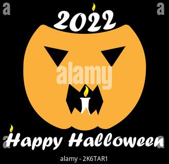 halloween pumpkin illustration orange colors banner Stock Photo - Alamy