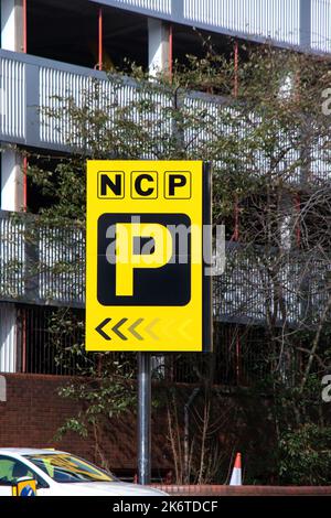 NCP parking sign in Newcastle upon Tyne Stock Photo - Alamy