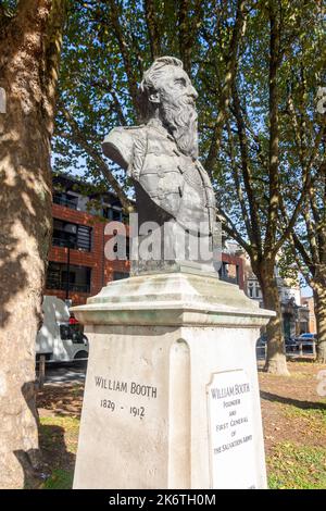 Statue of William Booth founder of the Salvation Army on the Mile End ...
