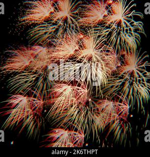 Fireworks in the night sky, night absorption, Fireworks in the night ...