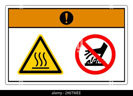 Warning Hot Surface Symbol Sign On White Background Stock Vector Image ...