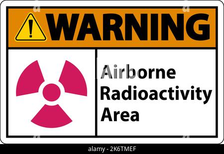 Warning Airborne Radioactivity Area Symbol Sign On White Background ...