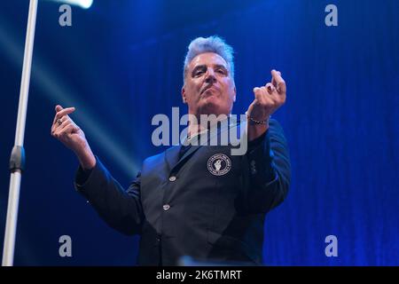 The singer Loquillo performs during his concert at Roig Arena on ...