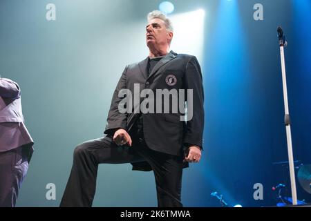 The singer Loquillo performs during his concert at Roig Arena on ...