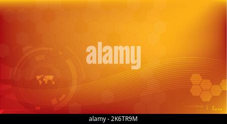 Yellow scientific or medical backgrounds. Futuristic abstract ...