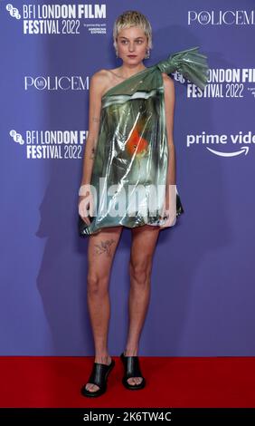 Emma Corrin arriving to the "My Policeman" premiere during the 2022 ...