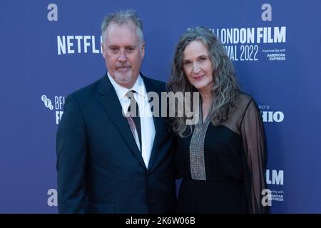 Mark Gustafson and wife attending the Guillermo Del Toro's Pinocchio ...