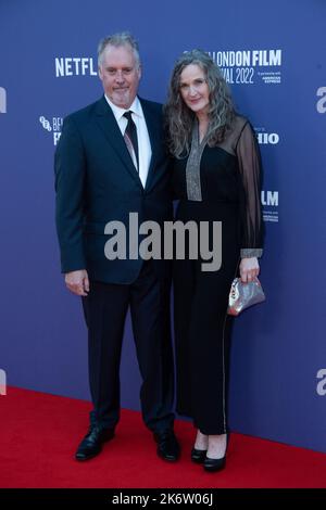 Mark Gustafson and wife attending the Guillermo Del Toro's Pinocchio ...