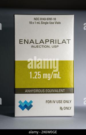 Enalapril high blood pressure drug molecule. Angiotensin Converting ...