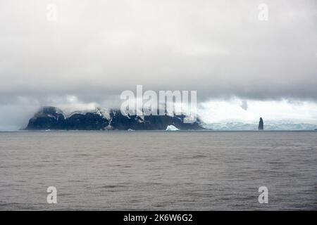 Astrolabe Needle rock monolith rising 50m out of water near Claude ...